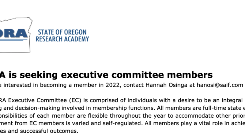 State of Oregon Research Academy